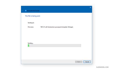 Powerpoint Bluetooth Transfer SlideModel