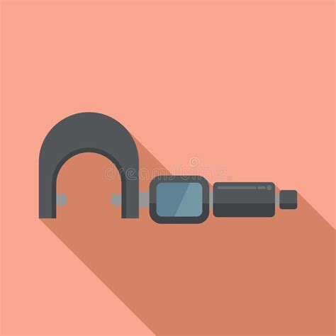 Exact Metal Measurement Icon Flat Vector Object Work Steel Stock