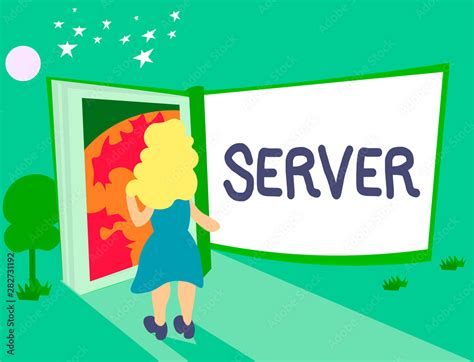 Handwriting Text Server Concept Meaning Computer Program Which Manages Access Centralized