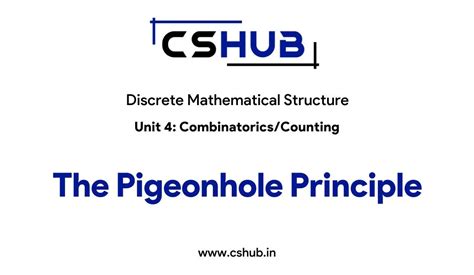 The Pigeonhole Principle Discrete Mathematical Structures