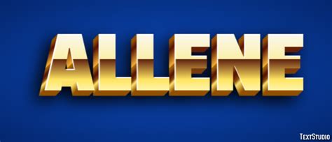 Allene Text Effect And Logo Design Name