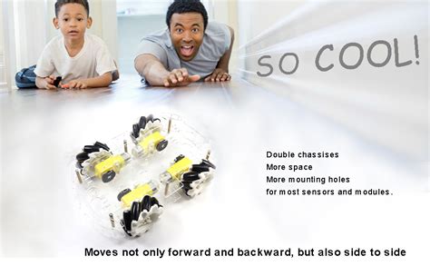 Emozny Mecanum Wheel Robot Kit 4wd Omnidirectional Wheels Smart Robot Car Chassis