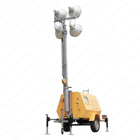 Metal Halide Led Trailer Lighting Tower Construction Site Portable