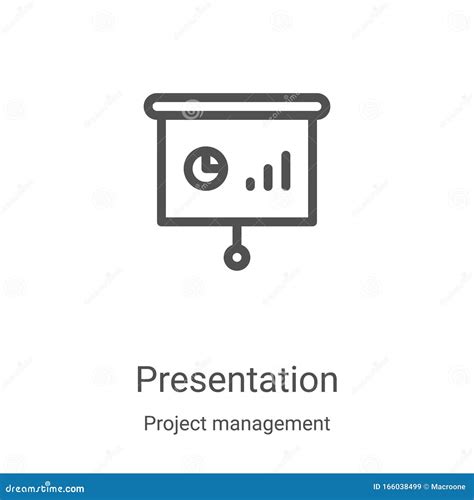 Presentation Icon Vector From Project Management Collection 细线表示大纲图标矢量图插图 线性 向量例证 插画 包括有 图象