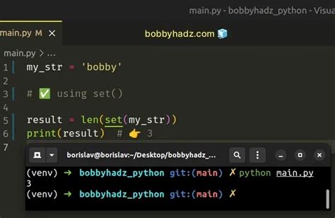 Count Number Of Unique Words Characters In String In Python Bobbyhadz