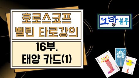 줌마술 타로 호로스코프 벨린 타로강의 16부 태양카드1 상승명예보상카드 Youtube