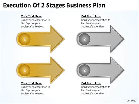 Business Power Point Execution Of 2 Stages Plan Powerpoint Templates