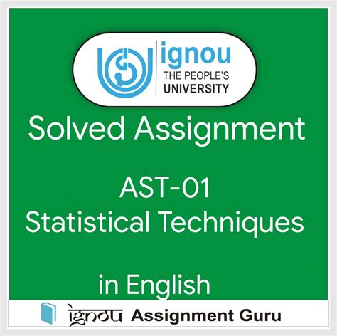 Ast 01 Statistical Techniques In English Solved Assignment 2019 Free