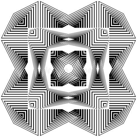 Op Art Creative Geometric Pattern Modern Art Lines Background Stock Vector Illustration Of
