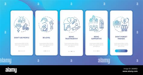 Friends Relation Onboarding Mobile App Page Screen With Concepts Friendship And Love