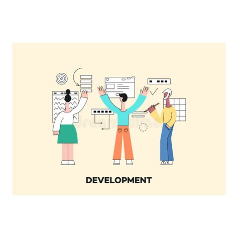 Vector Mobile Apps Development Girl Man Laptop Stock Vector Illustration Of Message Human