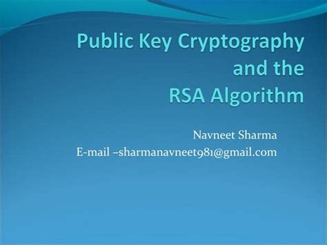 Rsa Algorithm Pptx