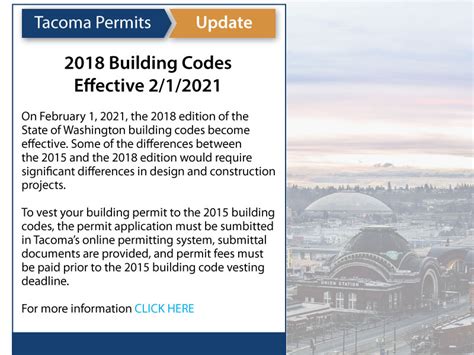 2018 Building Codes — Tacoma Permits