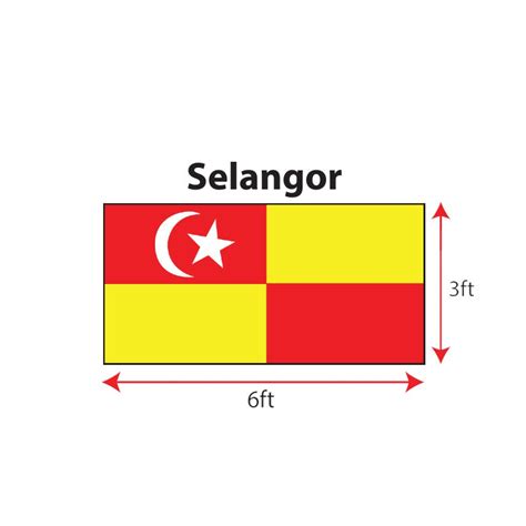 2x4 3x6 2x8 Bendera Flag Selangor Polyester Shopee Malaysia