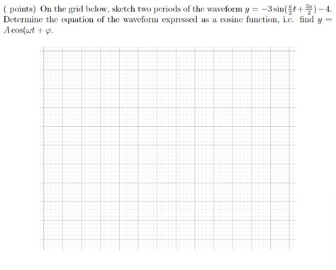 Solved Points On The Grid Below Sketch Two Periods Of