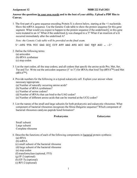 MBB Assignment Questions Assignment MBB Fall