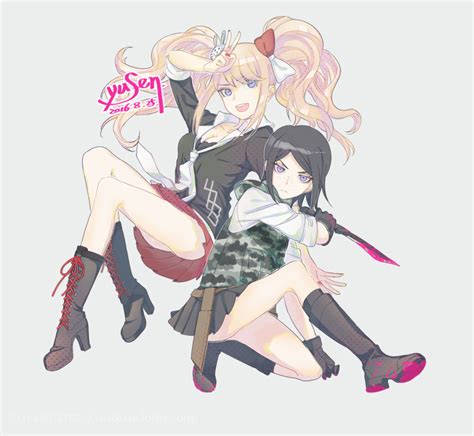 Enoshima Junko Ikusaba Mukuro Danganronpa Trigger Happy Havoc Danganronpa Series Black