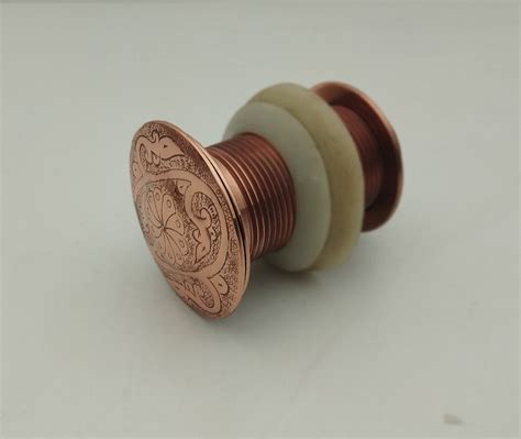 Unlacquered Copper Sink Drain Solid Copper Drain Pop Up Drain Etsy