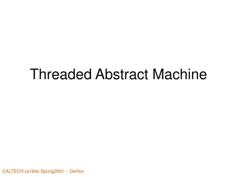 ppt cs184c computer architecture [parallel and multithreaded
