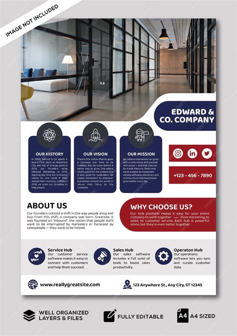 Premium Vector Red Blue And Black Modern Creative Company Profile Flyer