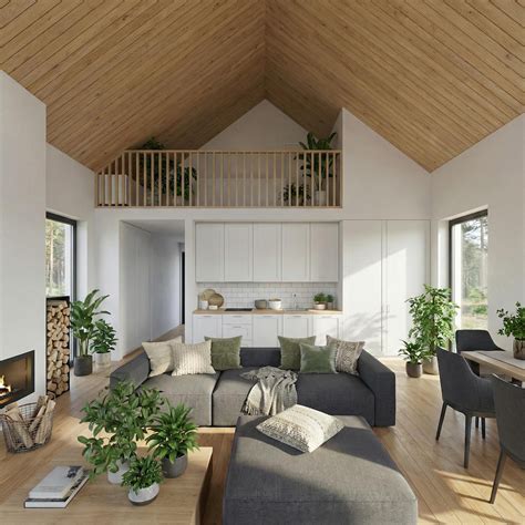 Modern Scandinavian Cabin House Plan 95sqm Minimalist Gable Home With