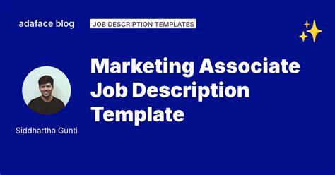 Marketing Associate Job Description Template Adaface