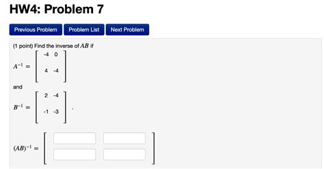 solved hw4 problem 7 previous problem problem list next