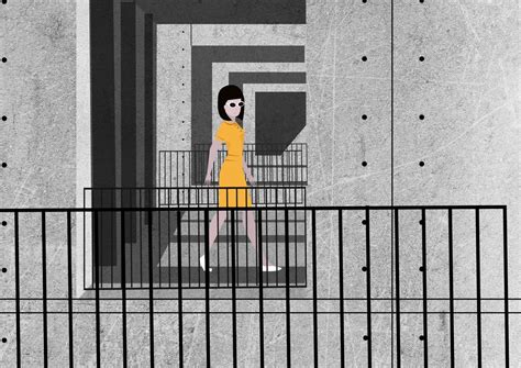Brutalist Architecture And Girl Number 2 Architecture Etsy
