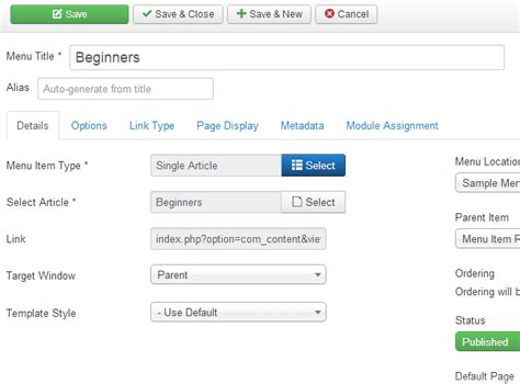 How To Use Menu Manager Joomla Tutorial Fastcomet