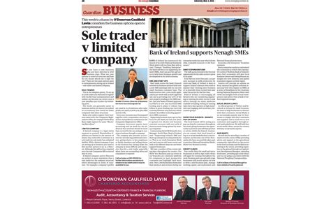 Sole Trader Versus Limited Company O Donovan Lavin