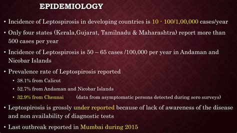 Leptospirosis Update On Management Pptx