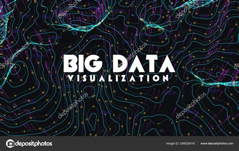 Big Data Visualization Trendy Infographic Background Data Analysis