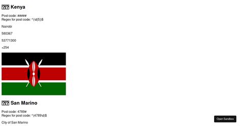 Use React Countries Examples Forked Codesandbox