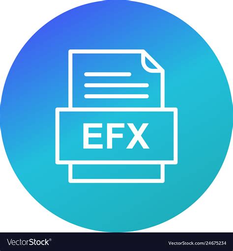 Efx File Document Icon Royalty Free Vector Image