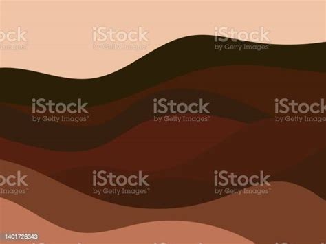 미니멀 한 스타일의 모래 언덕사막 물결 모양의 풍경 플랫 디자인 인쇄물 포스터 및 인테리어 디자인을 위한 보호 장식 중반 세기