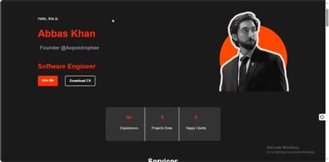Portfolio Html Css Javascript Fontawesome Webdevelopment Abbas