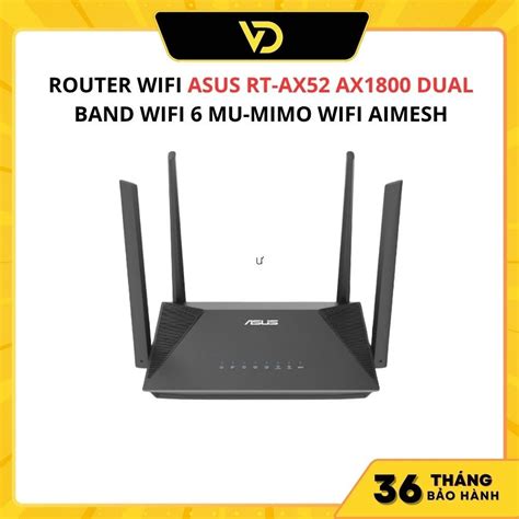 ROUTER WIFI ASUS RT AX52 AX1800 DUAL BAND WIFI 6 MU MIMO WIFI AIMESH Shopee Việt Nam