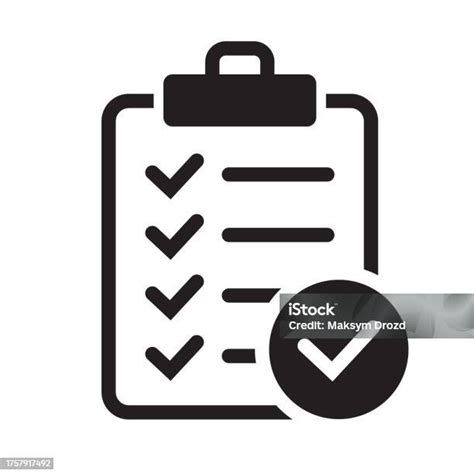 배경에 격리된 확인 표시 아이콘이 있는 클립보드 웹 사이트 및 앱 디자인에 대한 체크리스트 기호입니다 0명에 대한 스톡 벡터 아트 및 기타 이미지 Istock