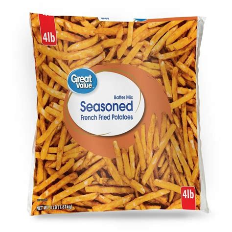 Great Value Seasoned French Fried Potatoes 64 Oz Bag Frozen