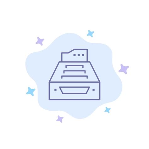 Files Accounting Accounts Data Database Inbox Storage Blue Icon On Abstract Cloud Background