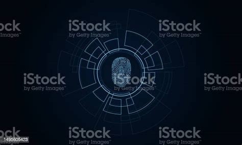 Scan Fingerprint Cyber Security And Password Control Through Fingerprints Access With Biometrics