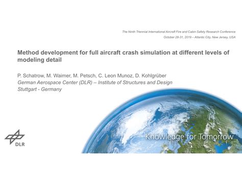 Pdf Method Development For Full Aircraft Crash Simulation At Different Levels Of Modeling Detail