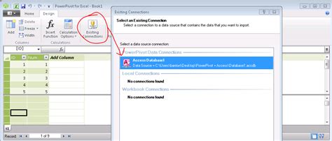 microsoft excel powerpivot 2010 linking access databases stack overflow