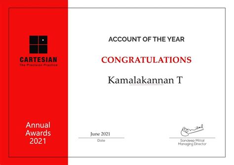 kamalakannan thayanidhi on linkedin cartesian annualawards