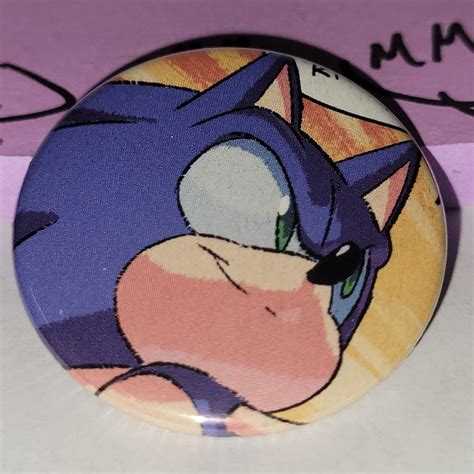 Comic Book 1 5 Button Sonic Etsy