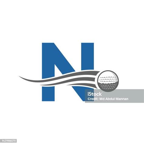 편지 N 골프 하키 디자인 기반 알파벳 벡터 템플릿 Championship에 대한 스톡 벡터 아트 및 기타 이미지 Championship 겨울 겨울 스포츠 Istock