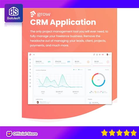 jual source code aplikasi grow crm laravel project management