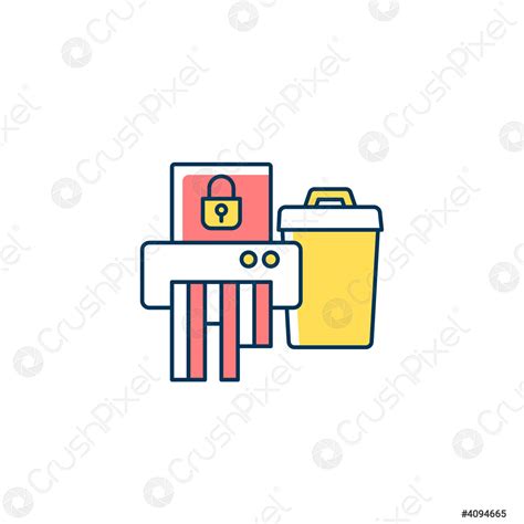 Sensitive Information Disposal Rgb Color Icon Stock Vector 4094665