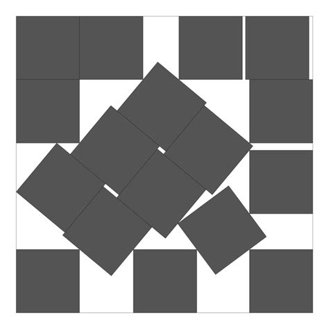 the optimal known packing of 16 equal squares into a larger square r