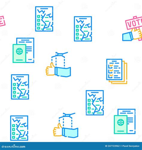Voting And Elections Collection Icons Set Vector Stock Illustration Illustration Of Democratic